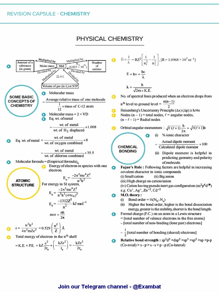 Revision Capsule - Chemistry.pdf | PDF | Chemical Polarity | Molecules