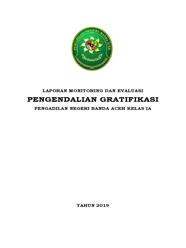 Laporan Monitoring Dan Evaluasi Pengendalian Gratifikasi | PDF