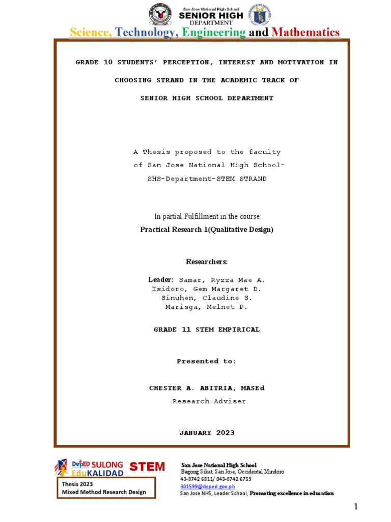 Samar-Et Al | PDF | Science, Technology, Engineering, And Mathematics | Motivation