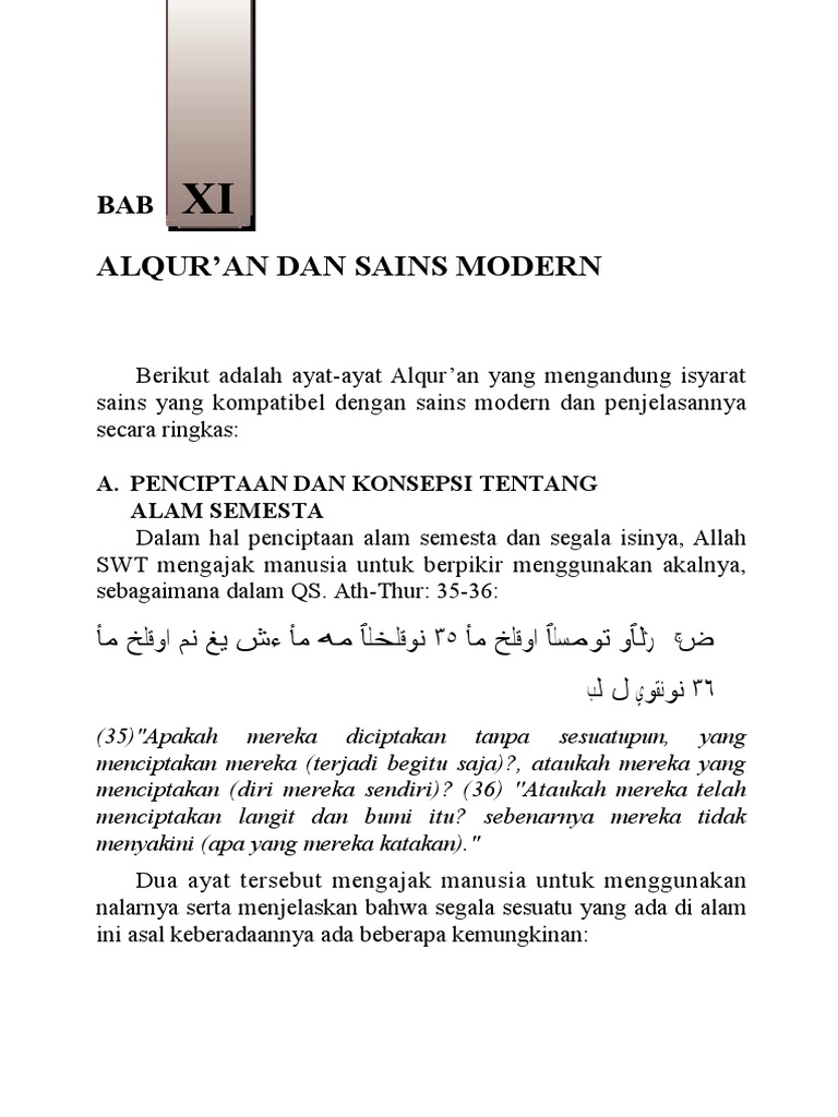Modul Islan Dan Ipteks Bab Xi | PDF