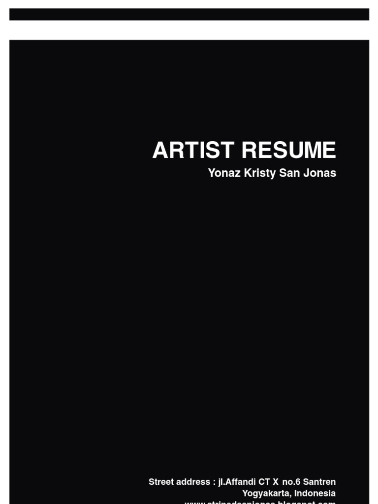 Artist Resume: Yonaz Kristy San Jonas | PDF | Art