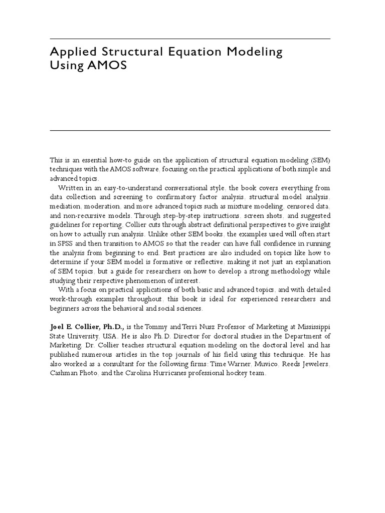 Previewpdf | PDF | Structural Equation Modeling | Dependent And Independent Variables