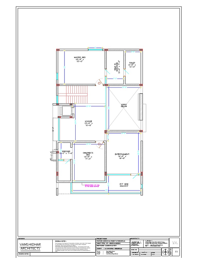 First Floor Brick Marking Plan | PDF