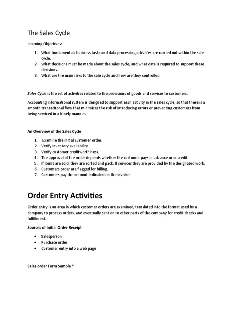 The Sales Cycle Content | PDF