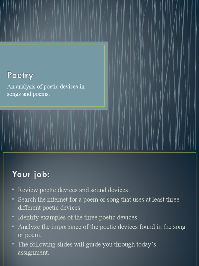 Poetic Devices in Poems or Songs | PDF | Poetry | Rhyme