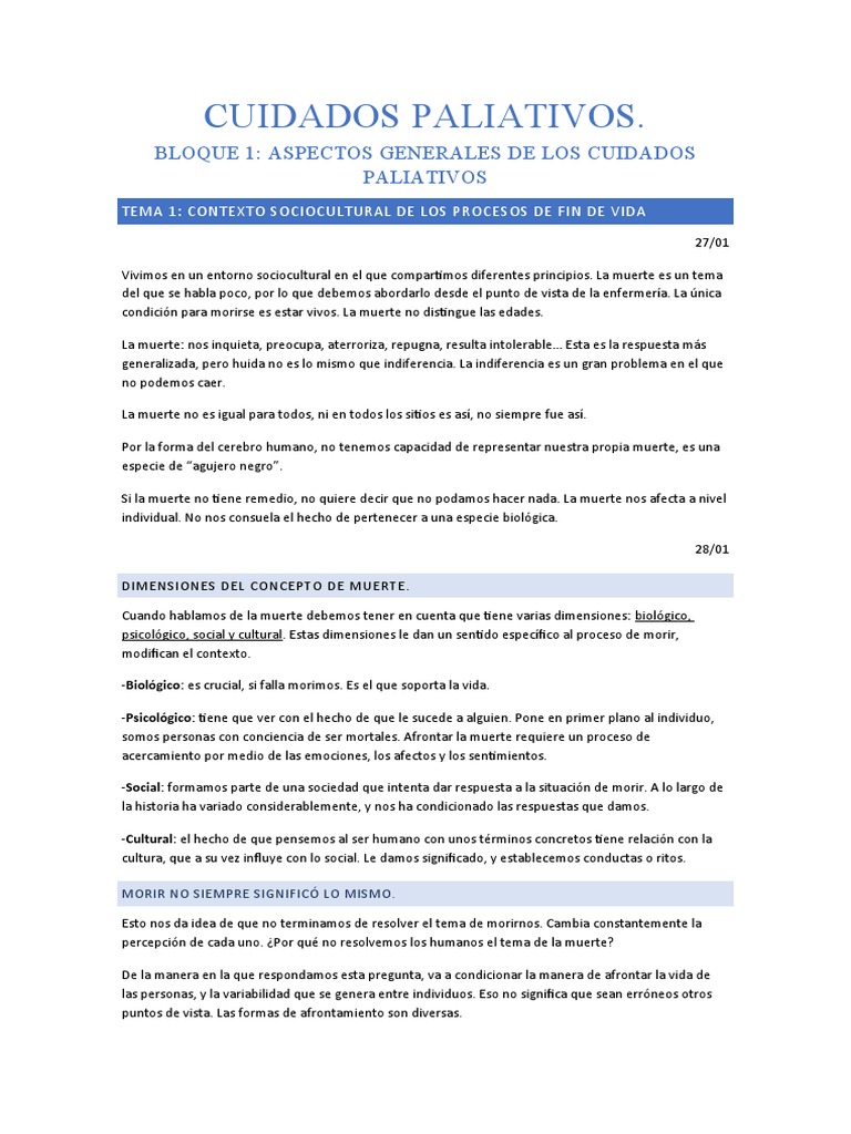 Cuidados Paliativos Apuntes Ugr Pdf Hospital Cuidados Paliativos