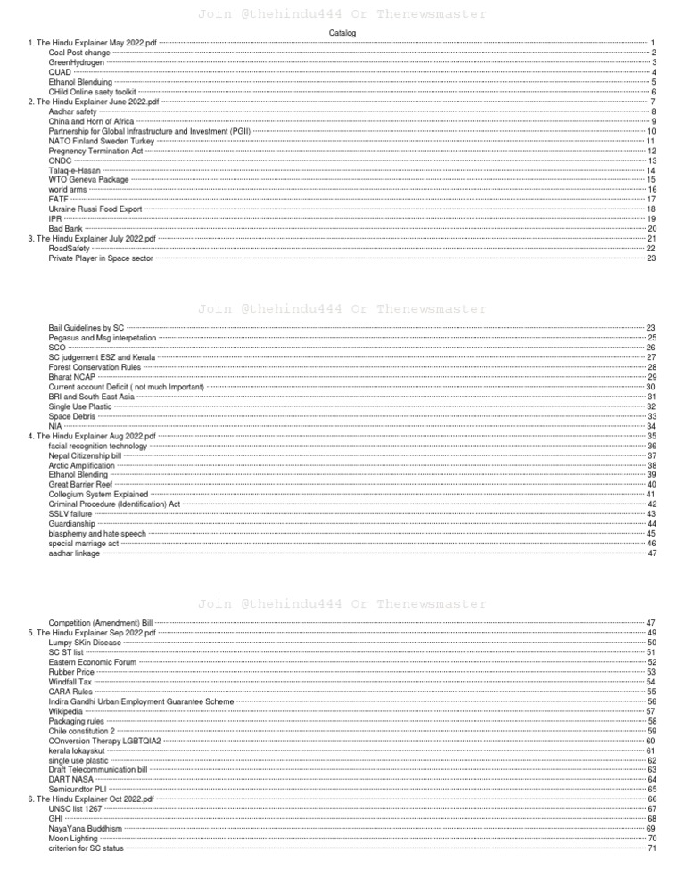 The Hindu Explainer Compilation 2022-23 | PDF | Renewable Energy | Hydrogen