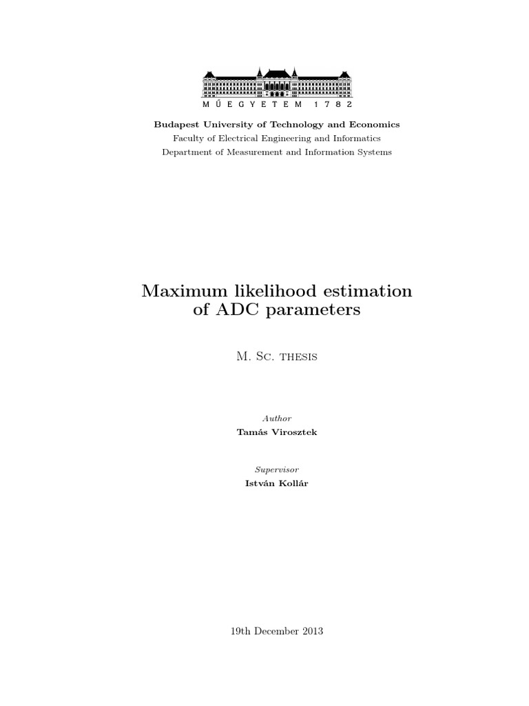 Maximum Likelihood Estimation of ADC Parameters | PDF