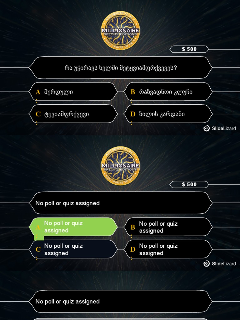 Who Wants To Be A Millionaire - Template by SlideLizard | PDF | Schools ...