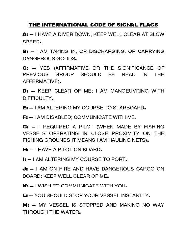 Ic of Signal Flags & Morse Code | PDF | Telecommunications | Telecommunications Engineering