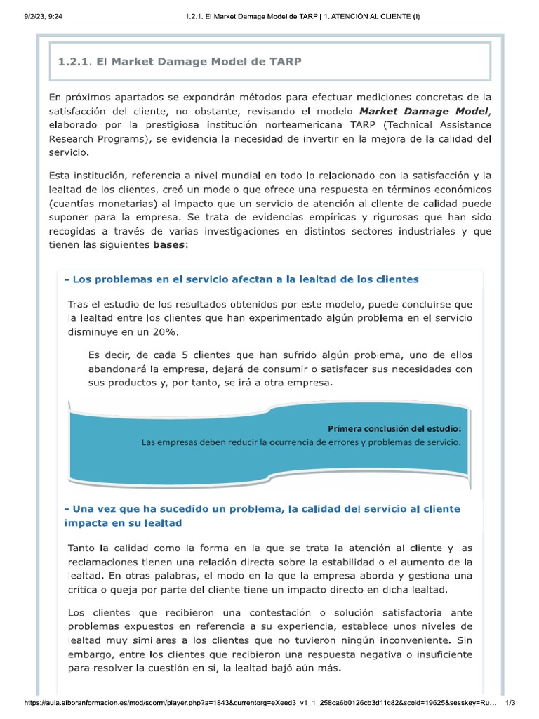 1.2.1. El Market Damage Model de TARP | PDF