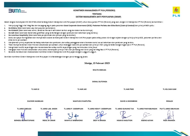 Form Komitmen SMAP 2023 | PDF