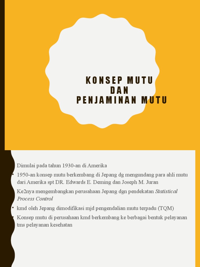 Konsep Mutu Dan Penjaminan Mutu | PDF