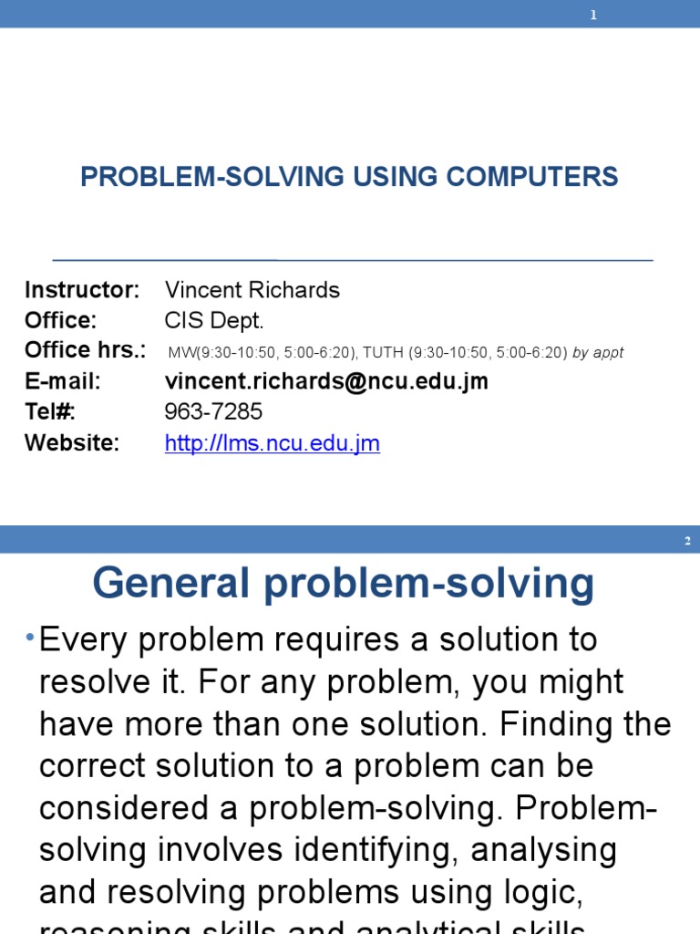 Problem Solving Program Design Pdf Algorithms Control Flow