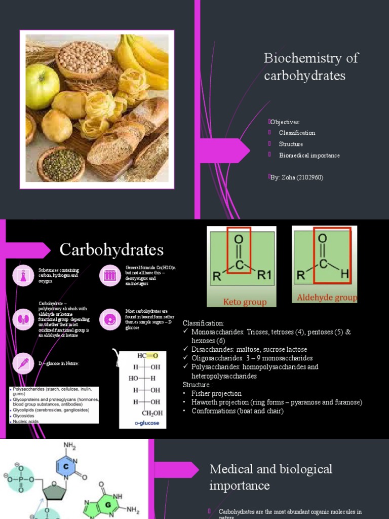 Biochemistry of Carbohydrates | PDF | Carbohydrates | Glucose