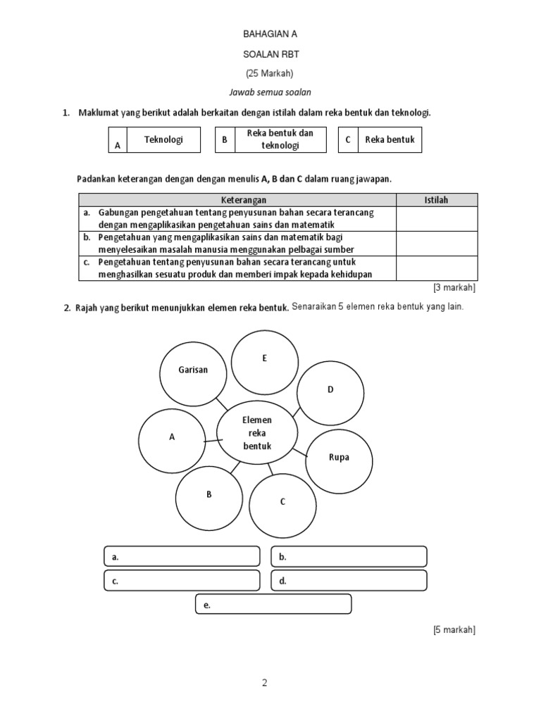 Ujian Diagnostik RBT Tingkatan 1 | PDF