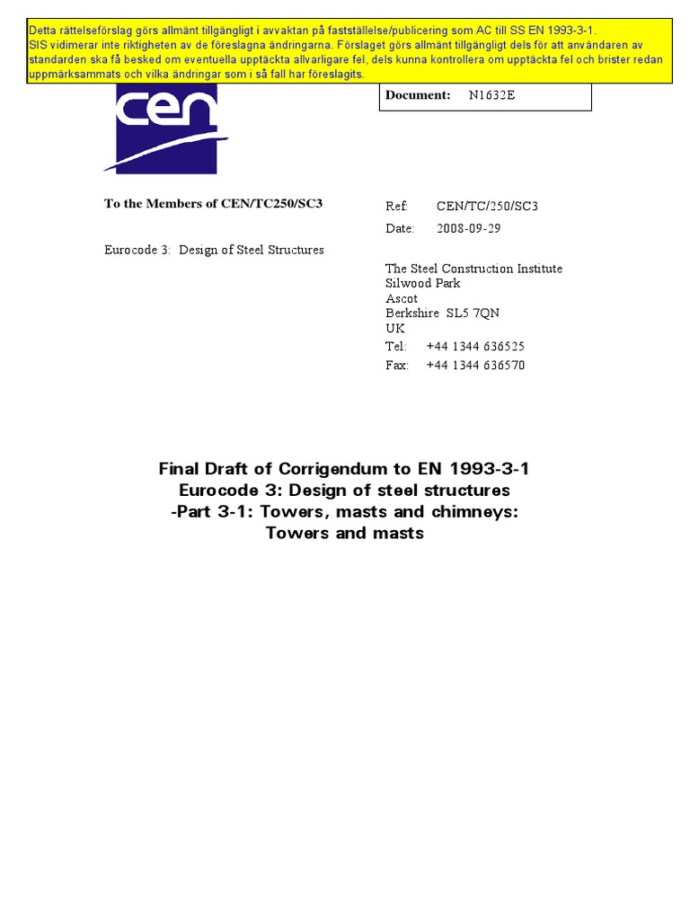EC3 Part 3-1 PDF | PDF | Civil Engineering
