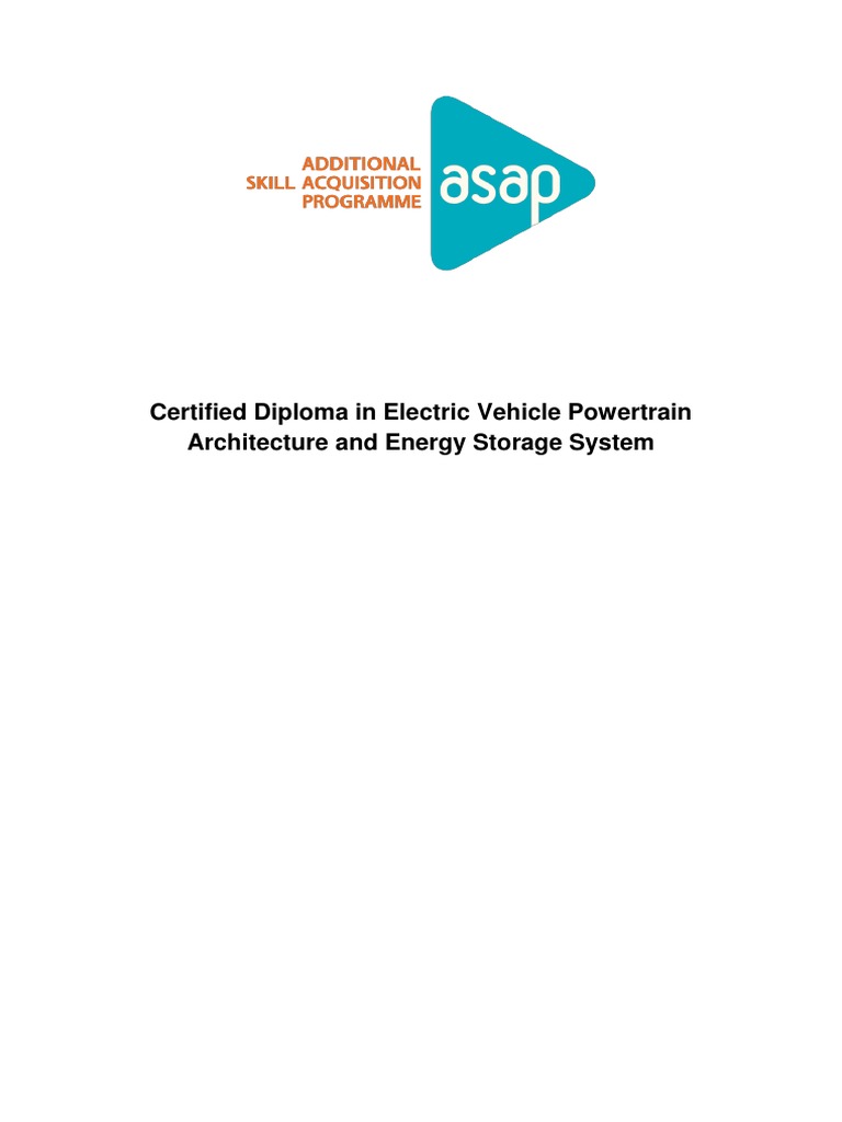 Certified EV Powertrain Diploma Course | PDF | Electric Vehicle | Vehicles