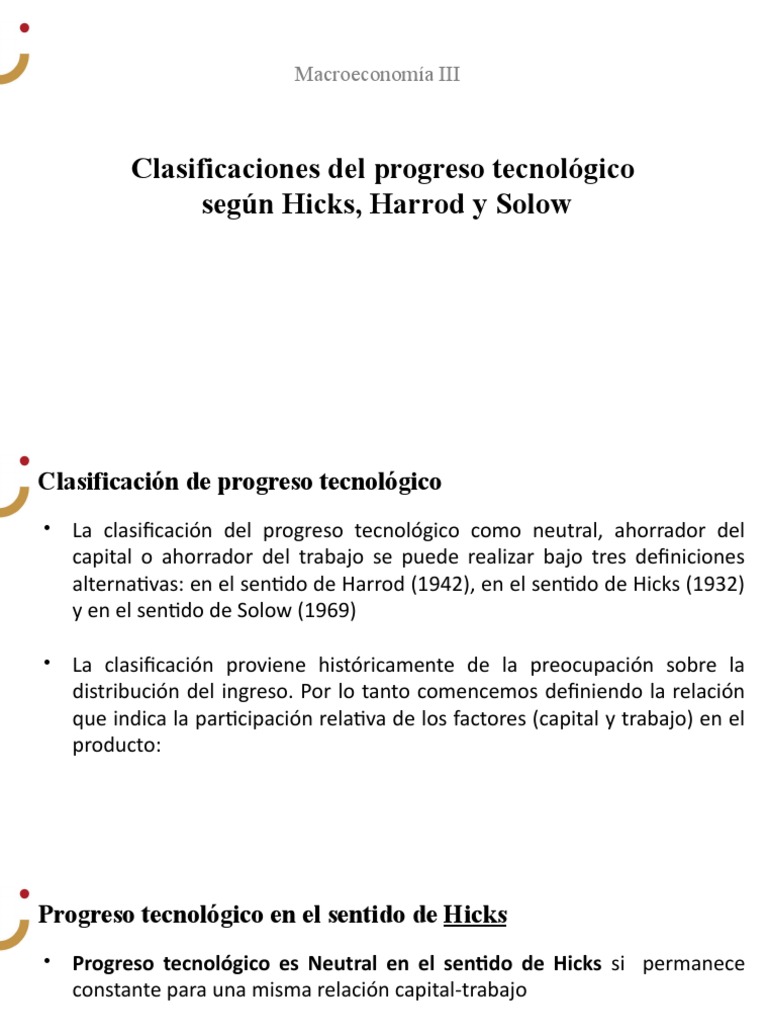 Clasificaciones de Progreso Tecnológico | PDF | Cambio tecnológico | Economias