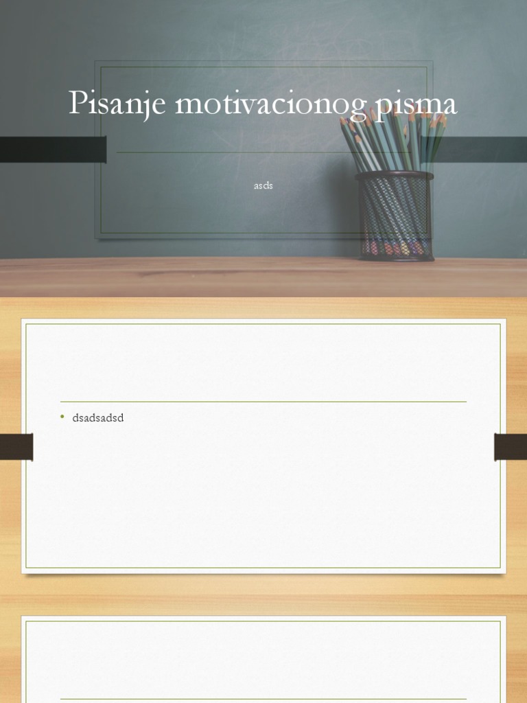 Pisanje Motivacionog Pisma | PDF
