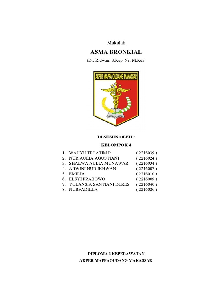 Definisi Asma Bronkial dan Gejalanya | PDF