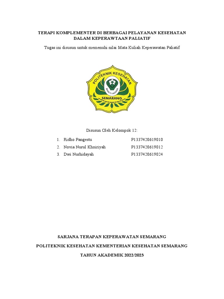 Terapi Komplementer Pada Keperawatan Paliatif | PDF