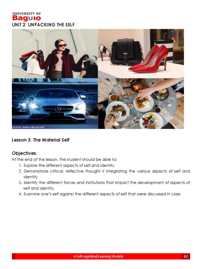 THSELF1 Unit II Chapter 3 - Material Self PDF | PDF | Attachment Theory ...