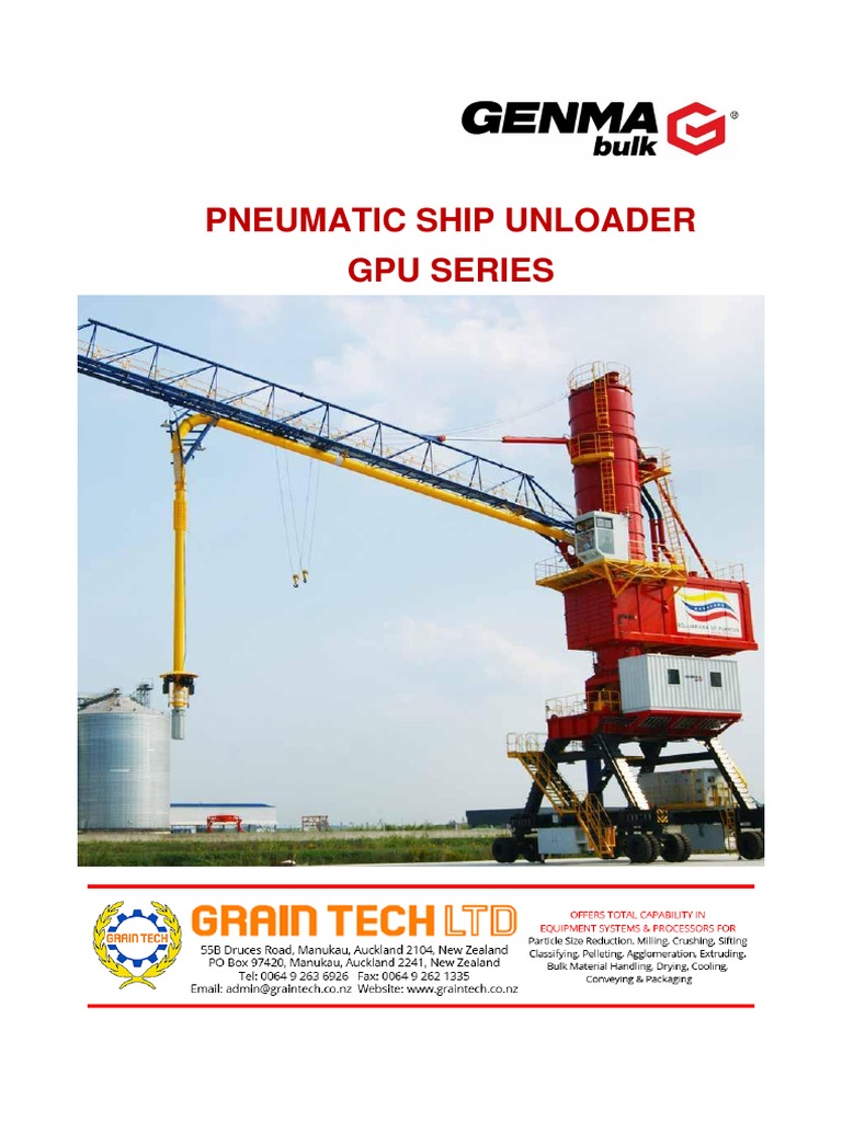 Pneumatic Ship Unloader PDF | PDF | Cement | Ships