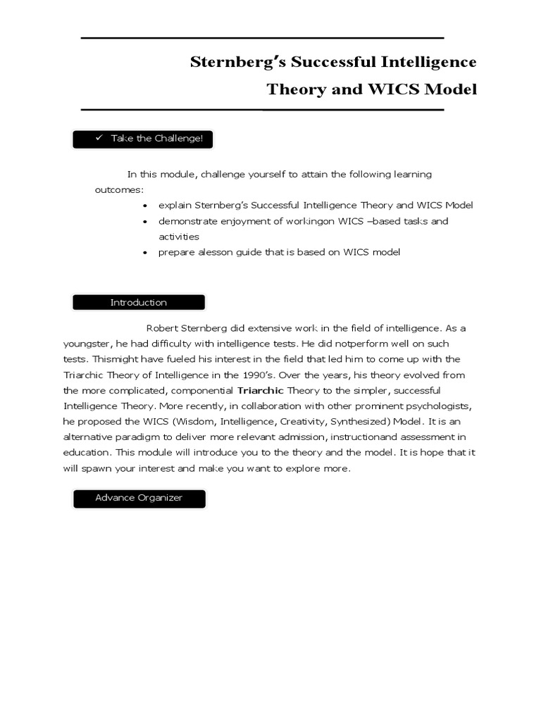 Module | PDF | Education Theory | Cognition
