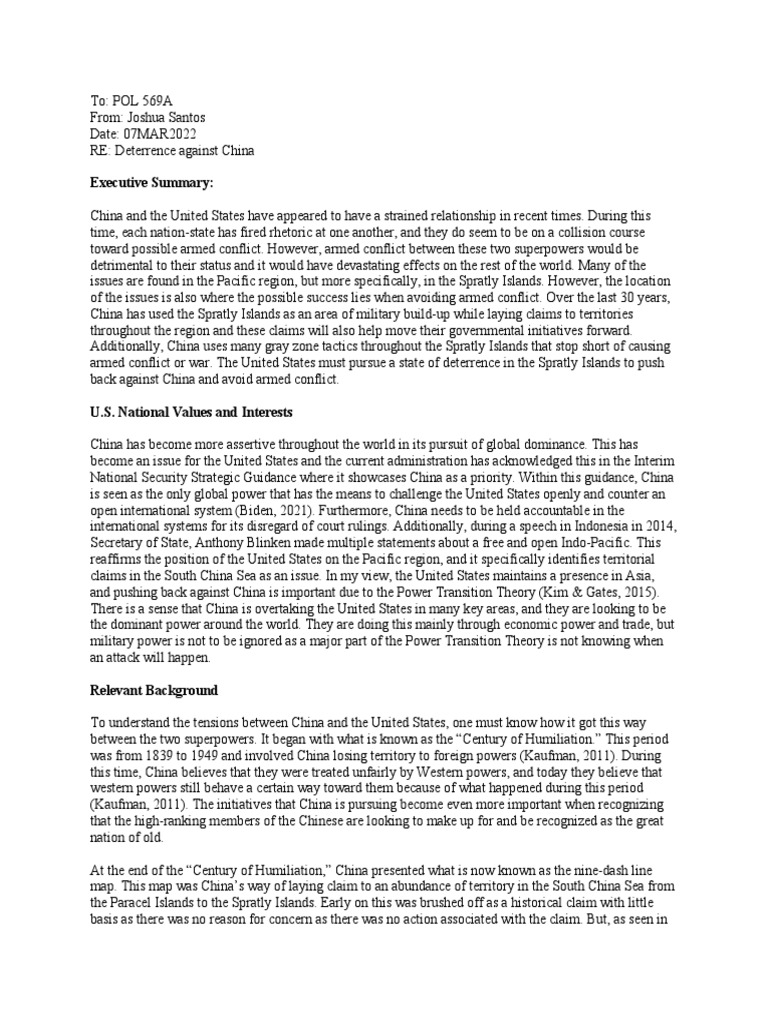 Policy Memo Final Pol569a Santos Joshua | PDF | Military Intelligence | Intelligence ...