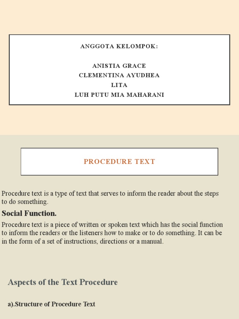 Procedure Text | PDF