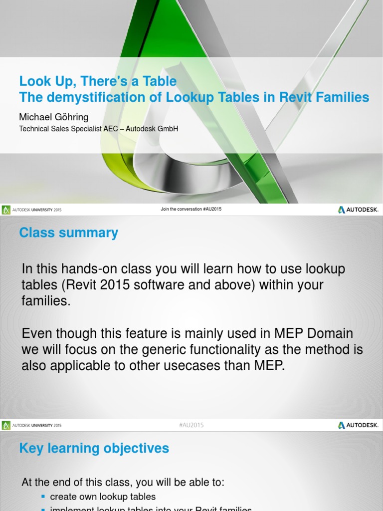 The Demystification of Lookup Tables in Revit Families I | PDF ...