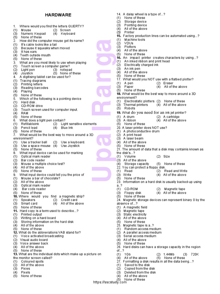 Computer Awareness 4000 MCQ | PDF | Computer Data Storage | Logic Gate