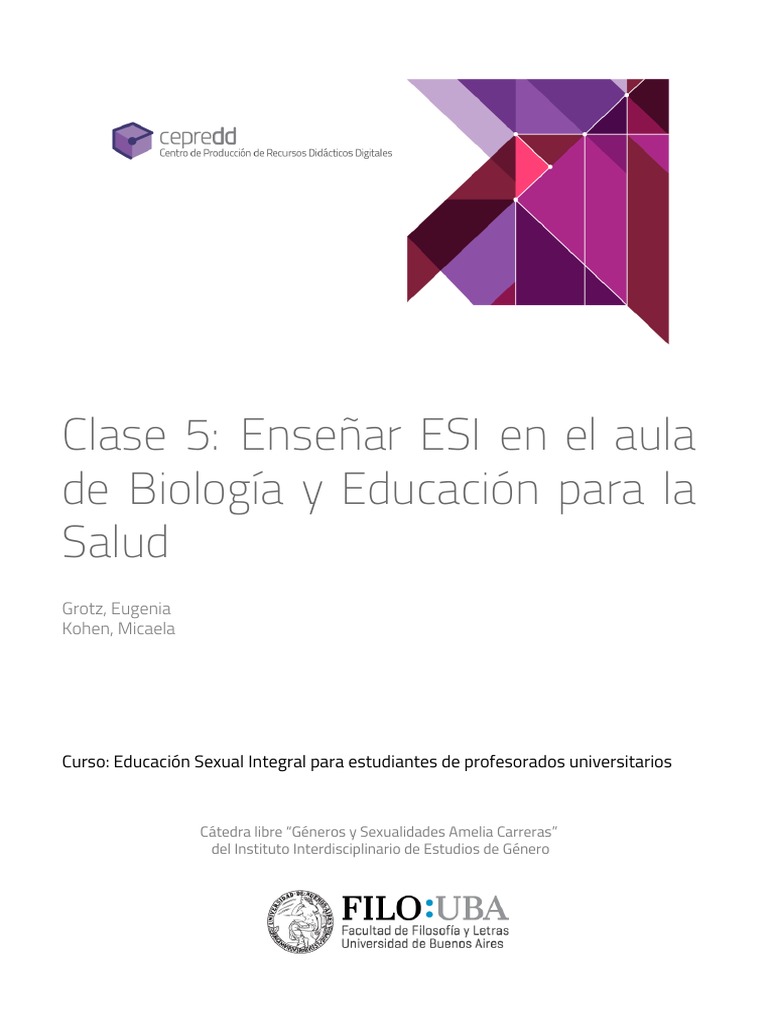 KOHEN, M y GROTZ, E - Enseñar ESI en El Aula de Biología y Educación para La Salud PDF | PDF ...
