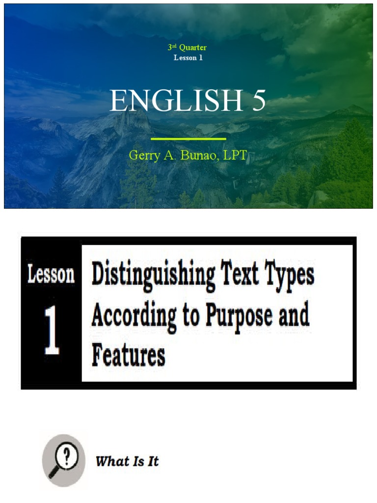 English 5 3RD Quarter | PDF