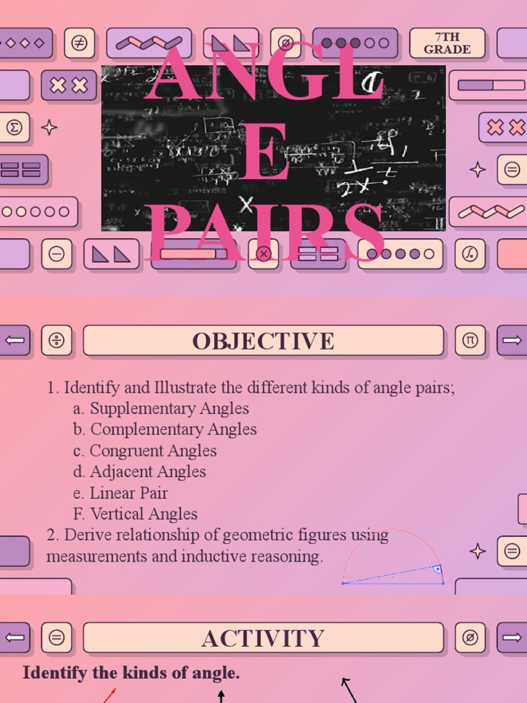 Lesson 4 Angle Pairs | PDF | Angle | Trigonometry