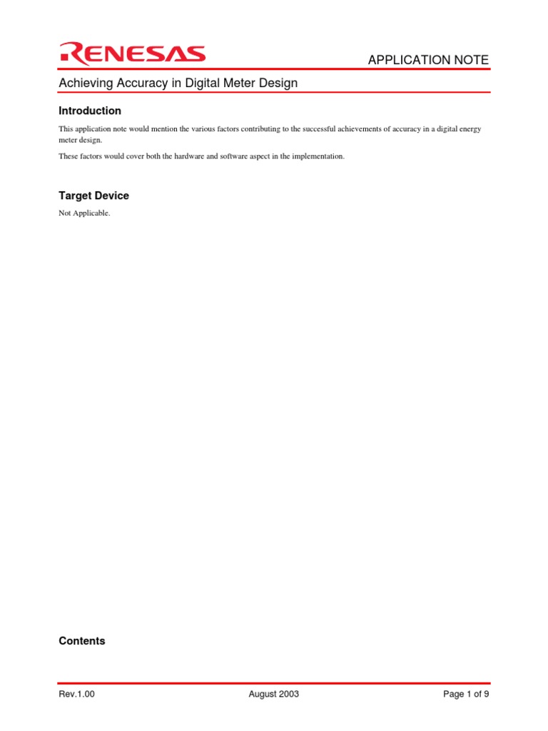 Digital Meter Design Accuracy Factors | PDF | Analog To Digital ...