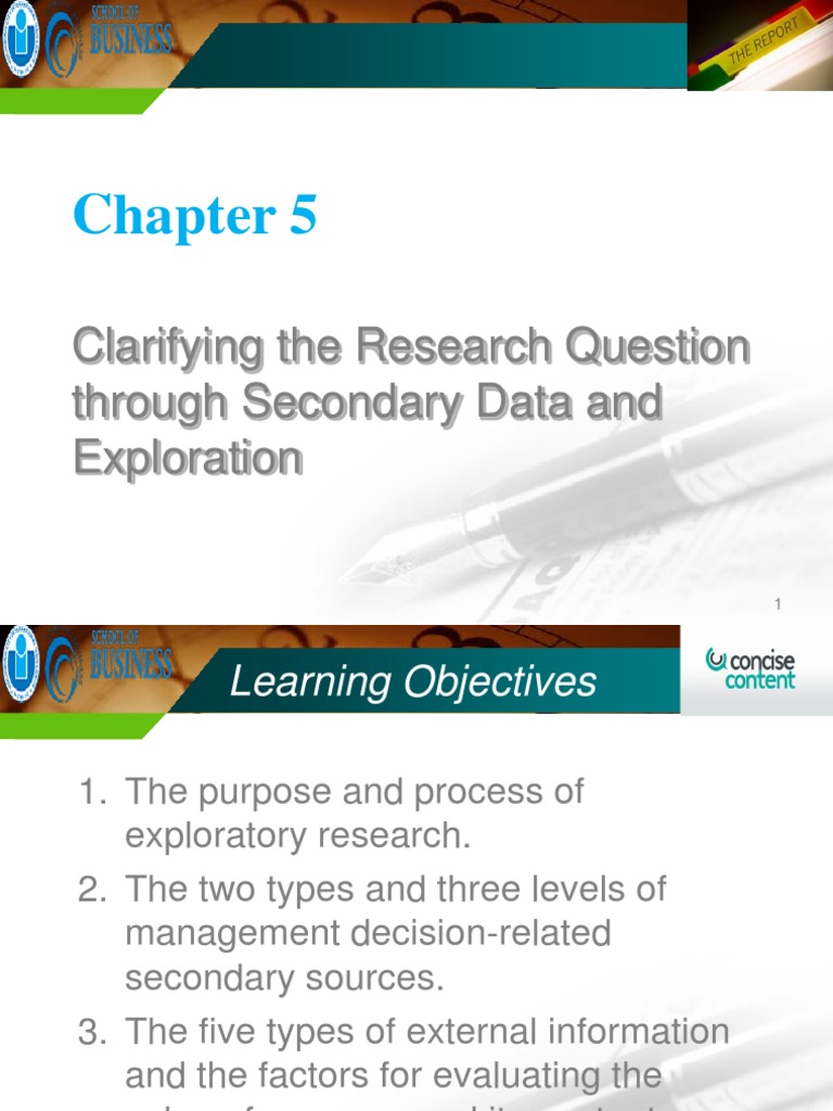 Lecture 3 - Chapter 005 - Clarifying The Research Question PDF | PDF ...