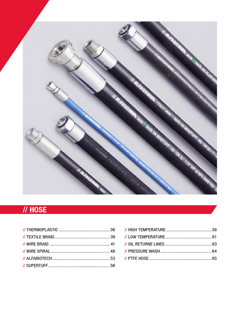 Alfagoma Hidraulica | PDF | Hose | Pascal (Unit)