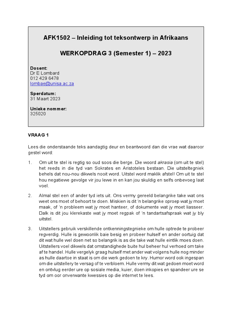 Afk1502 - 2023 - Wo 3 - SM 1 | PDF