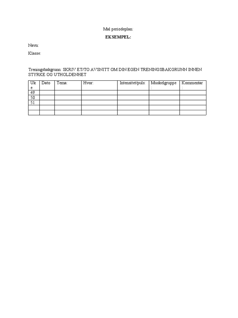 Mal Periodeplan (1) .Odt | PDF