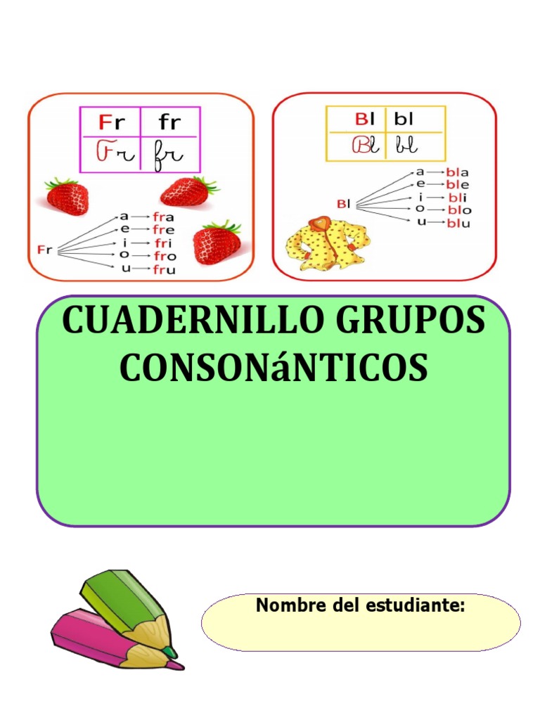 Cuadernillo de Grupos Consonánticos | PDF