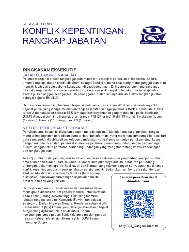 ICW Rangkap Jabatan | PDF