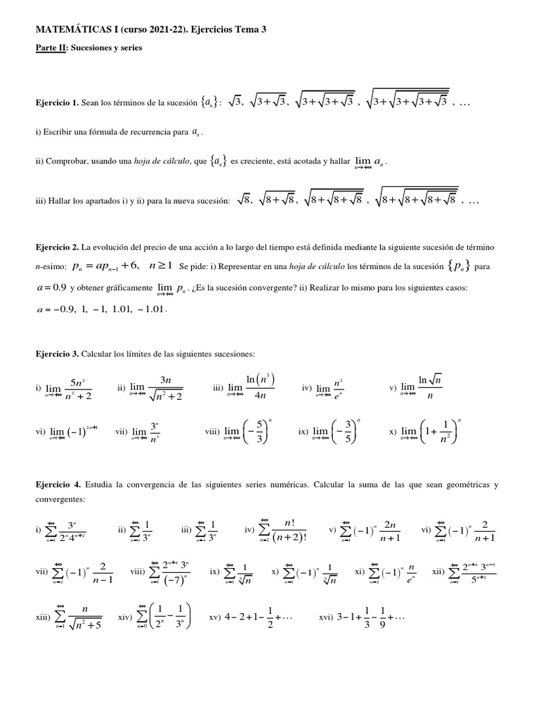 Ejer T3 Mat 1 B3 | PDF | Probabilidad | Objetos matemáticos