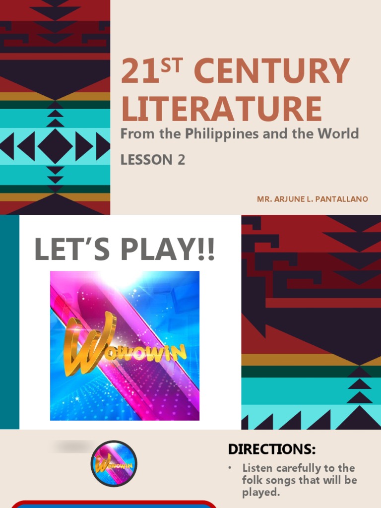 Lesson 2 (Representative Texts and Authors From Each Regions) | PDF ...