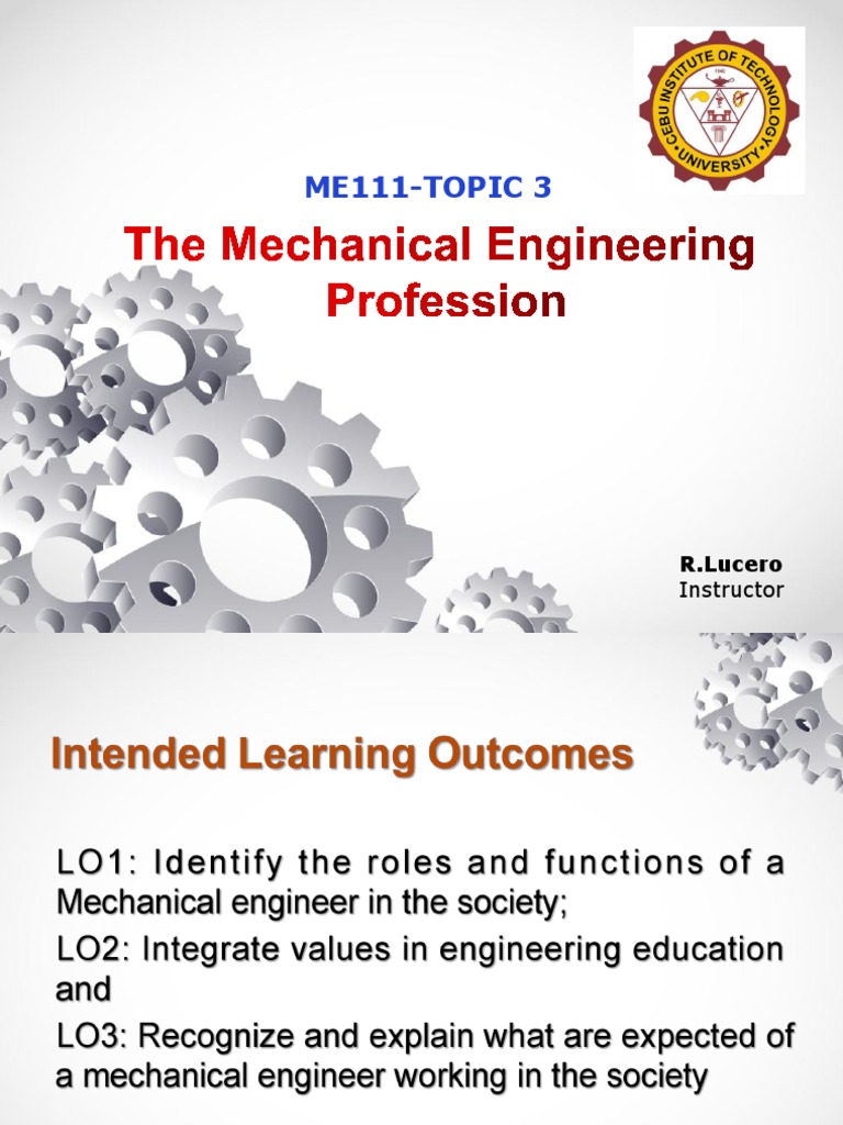 Topic 3 Me111 PDF | PDF | Engineering | Mechanical Engineering