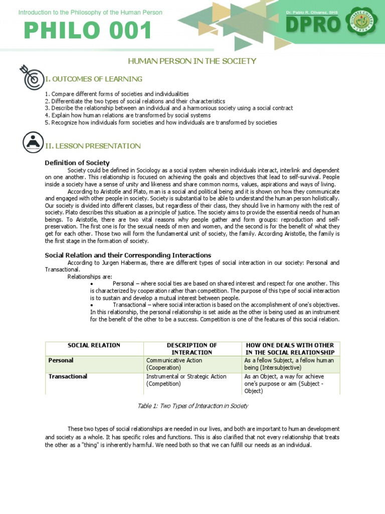 Understanding the Relationship Between the Individual and Society: A ...
