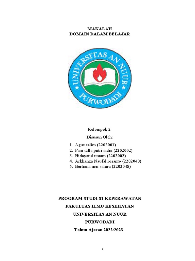 Domain Pembelajaran dalam Pendidikan | PDF
