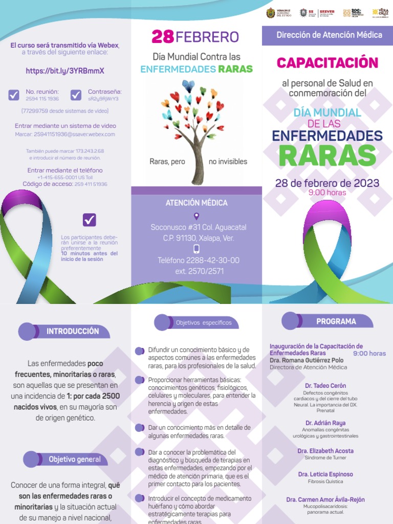 Triptico-Enfermedades Raras-V3 | PDF | Ciencias de la Salud | Cuidado ...