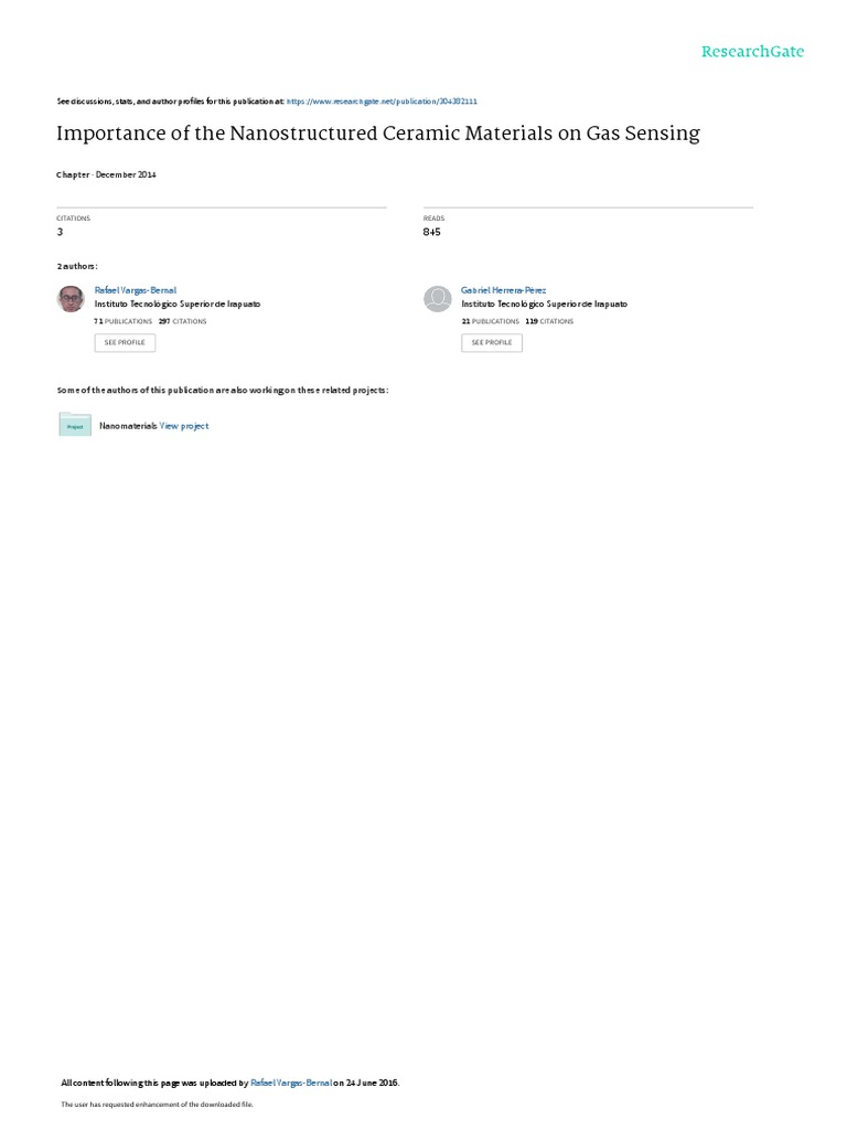 Research Paper Sensor | PDF | Nanomaterials | Sensor